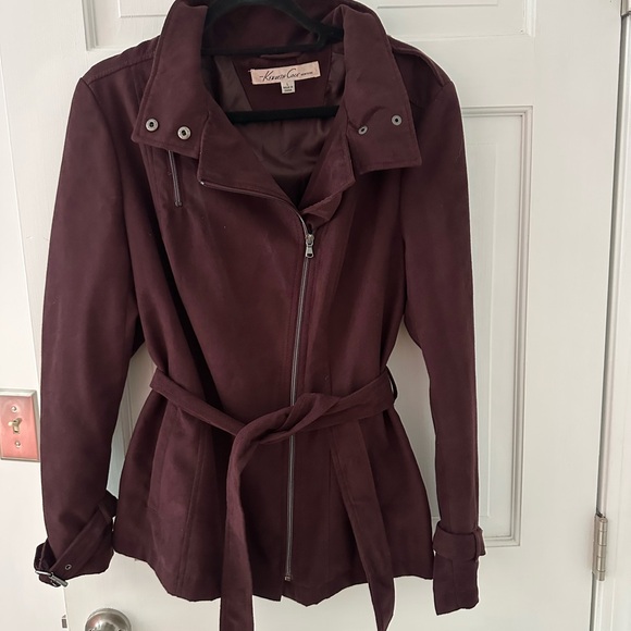 Kenneth Cole | Jackets & Coats | Kenneth Cole Burgundy Trench Coat ...
